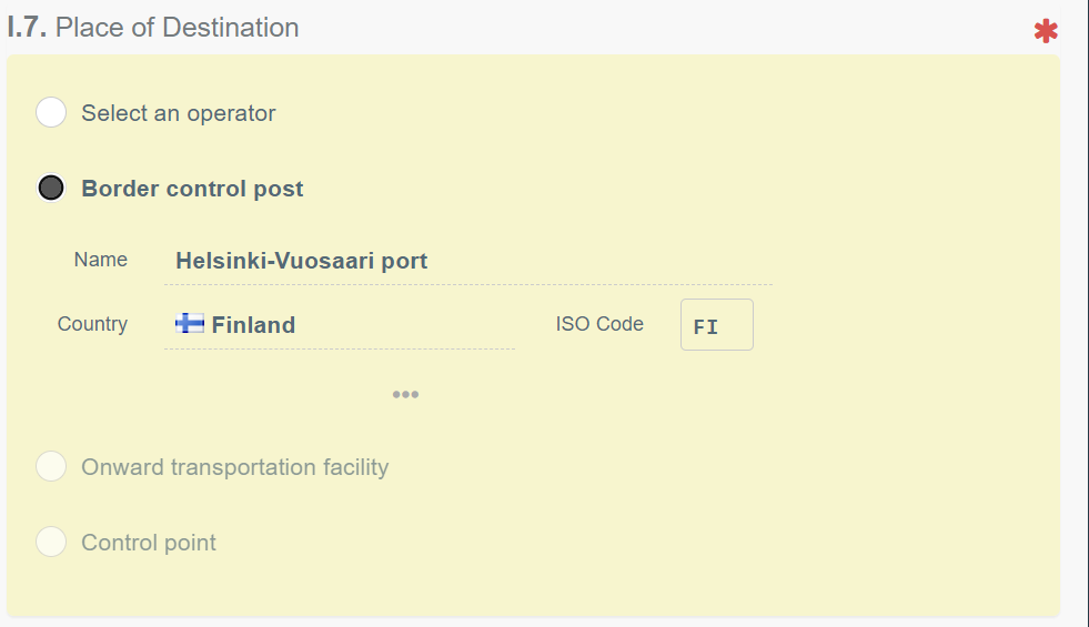 Common health entry documents (CHED) - Finnish Customs